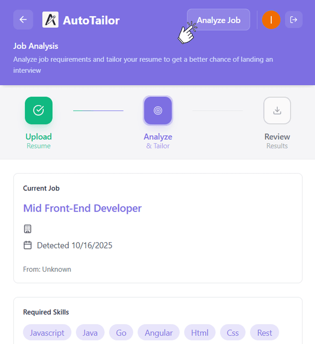 AutoTailor: AI-Powered Resume Tailoring Chrome Extension